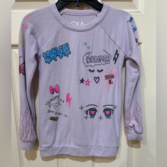 Chaser | Shirts & Tops | Chaser Girls Graffiti Pullover | Poshmark